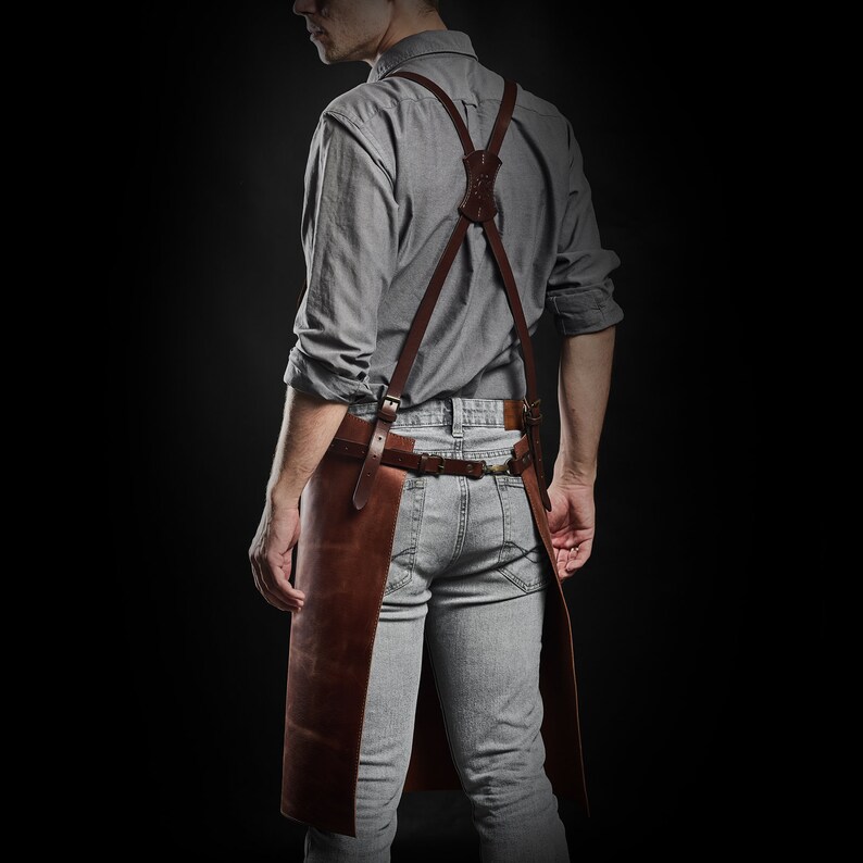 BBQ Apron by Kruk Garage Grilling Apron Leather Apron for Chef Welding ...