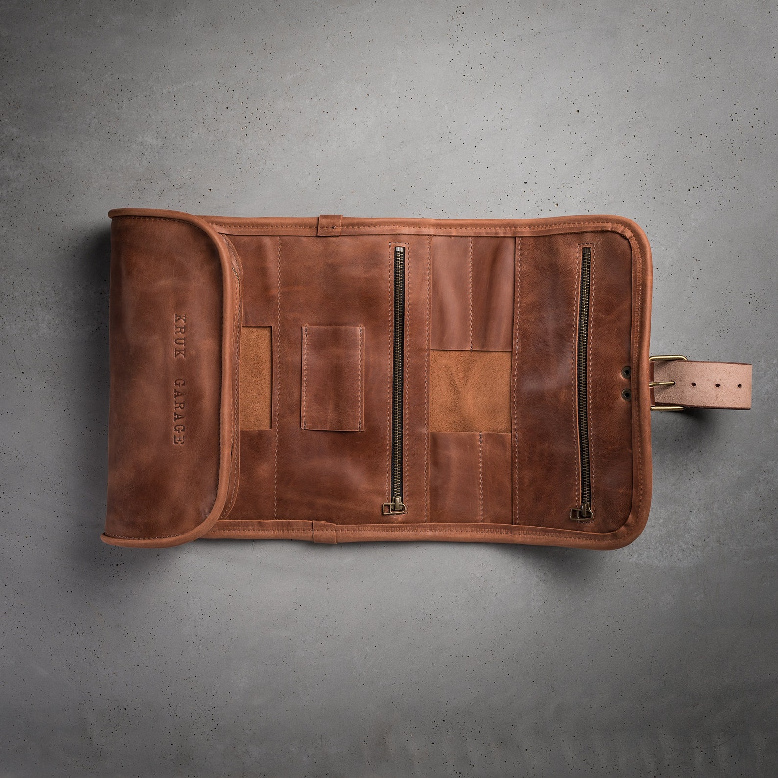Leather Toiletry Bag Hanging Wash Roll Travel Toiletry Pouch Barber ...