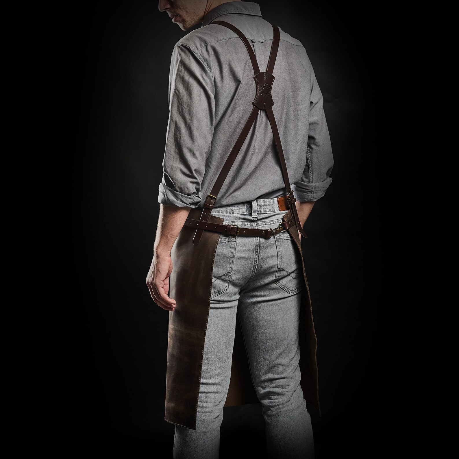 Grilling Leather Apron BBQ Apron Outdoor Cooking Apron | Etsy