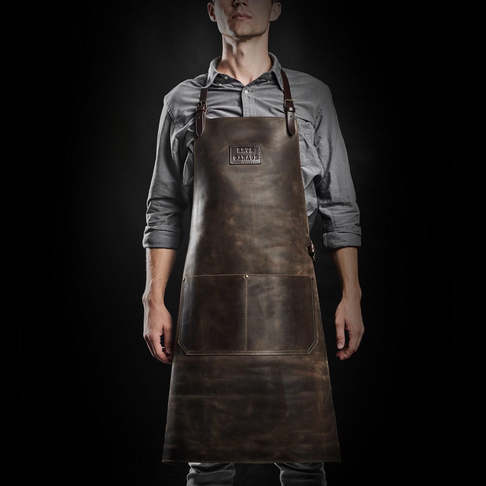 Grilling Leather Apron BBQ Apron Outdoor Cooking Apron | Etsy