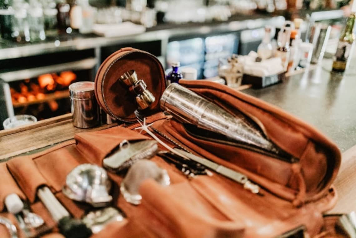 Mixologist Roll Bag Bartender Roll Kit Home Bar Accessory | Etsy