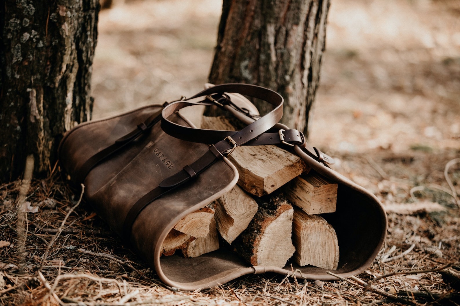 Firewood Carrier Leather Log Carrier Firewood Log Holder - Etsy