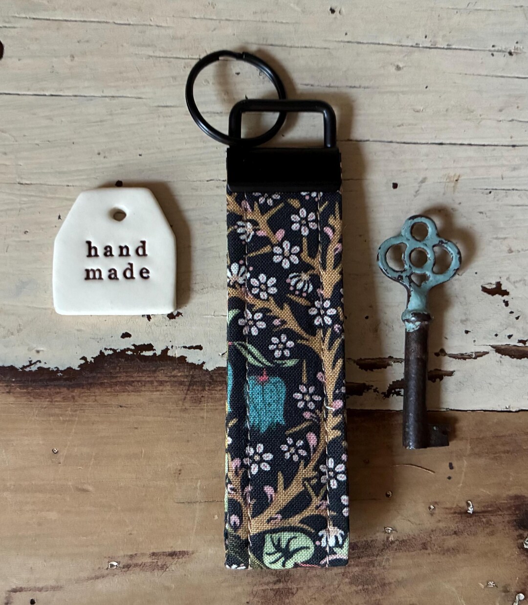 William Morris Blackthorn Key Fob / Key Fob - Etsy
