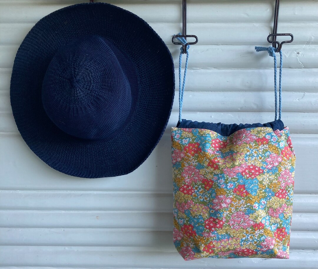 Liberty Wisely Grove chubby Base Drawstring Bag / Orchard Garden ...