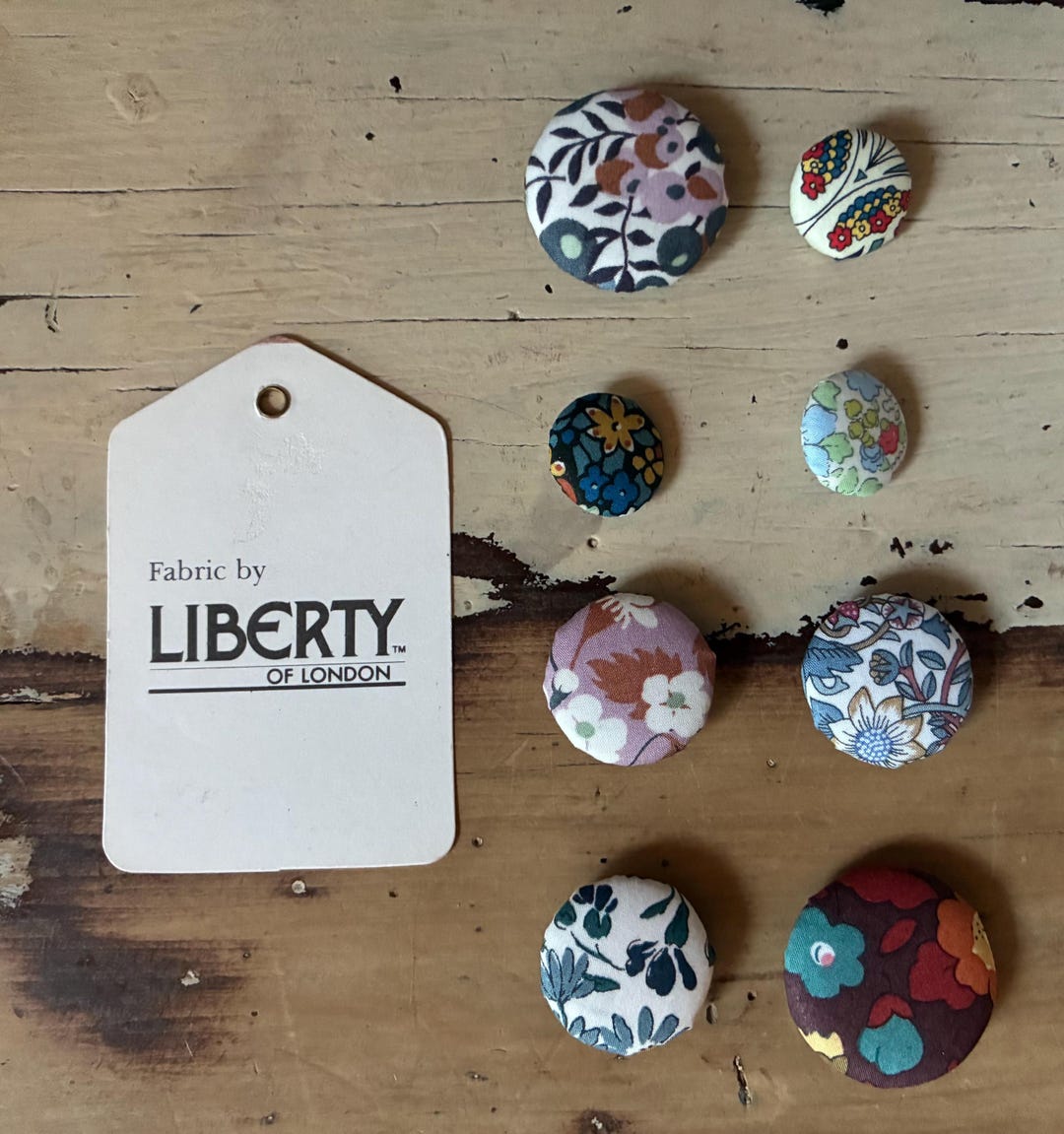 Liberty of London Mixed Tana Lawn Covered Buttons / Buttons / Tana Lawn ...