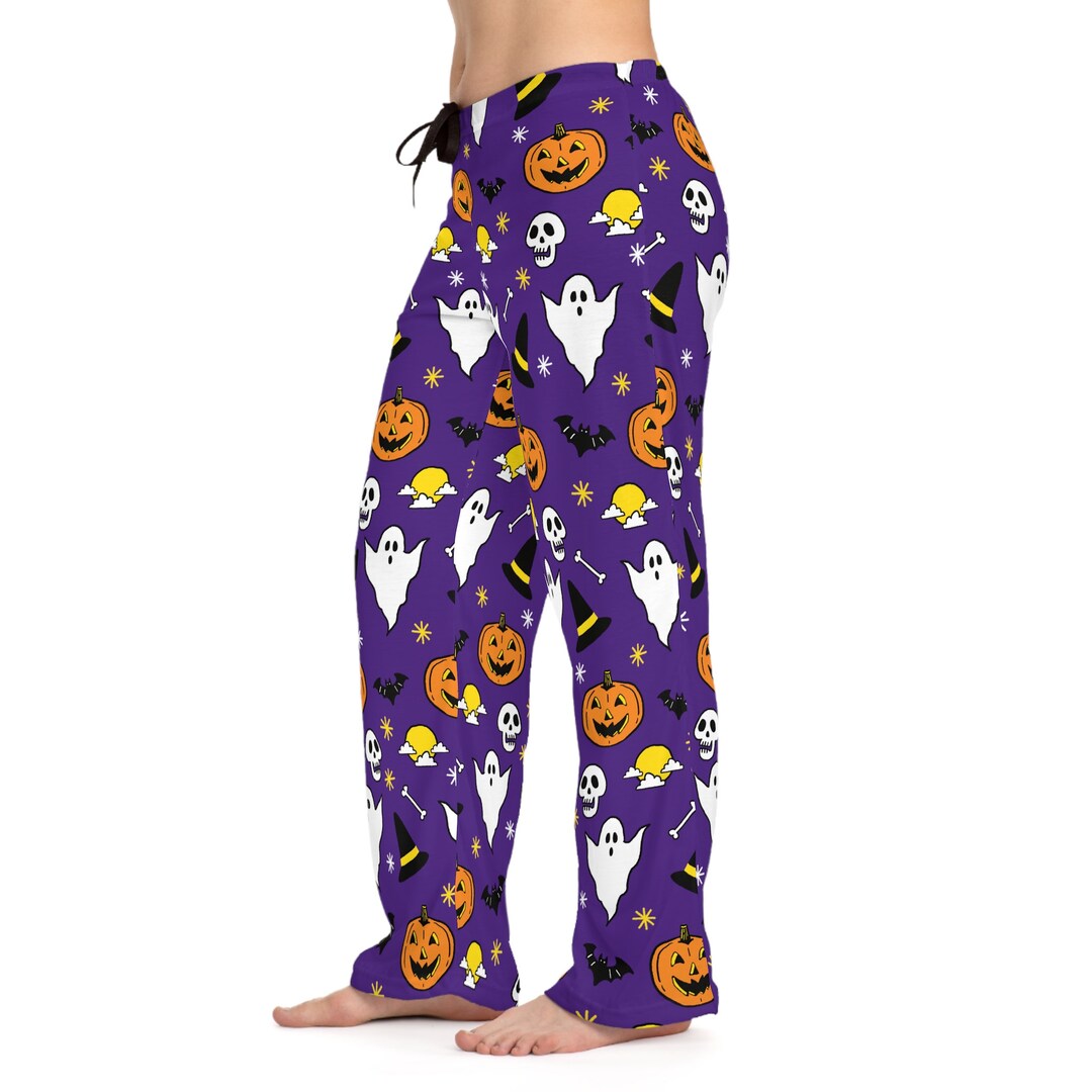 Halloween Pajamas Purple Fall Pajamas Halloween Pajama Etsy