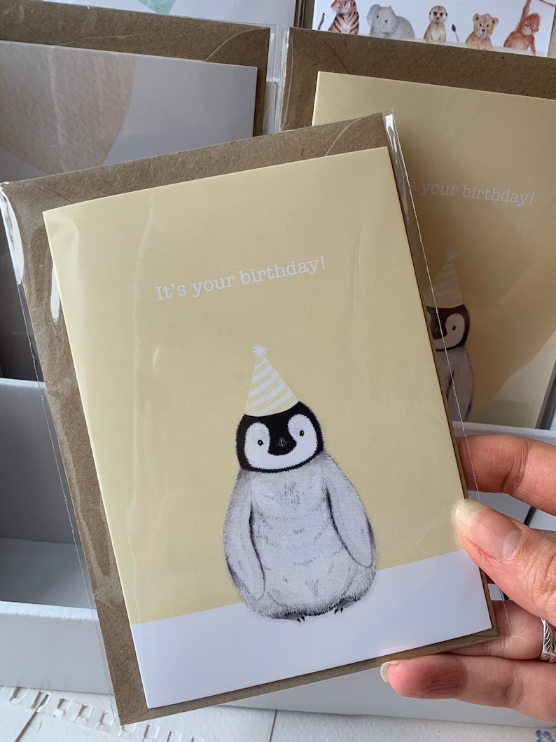 Penguin Birthday Card, Cute Birthday Card, Happy Birthday Card, It's ...