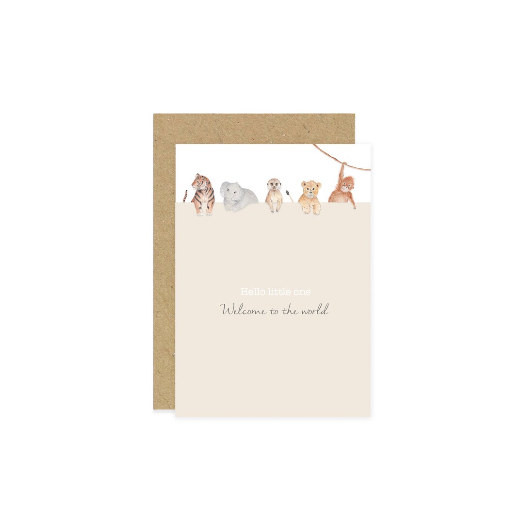 New Baby Card, New Parents Card, Welcome to the World Card, Hello ...
