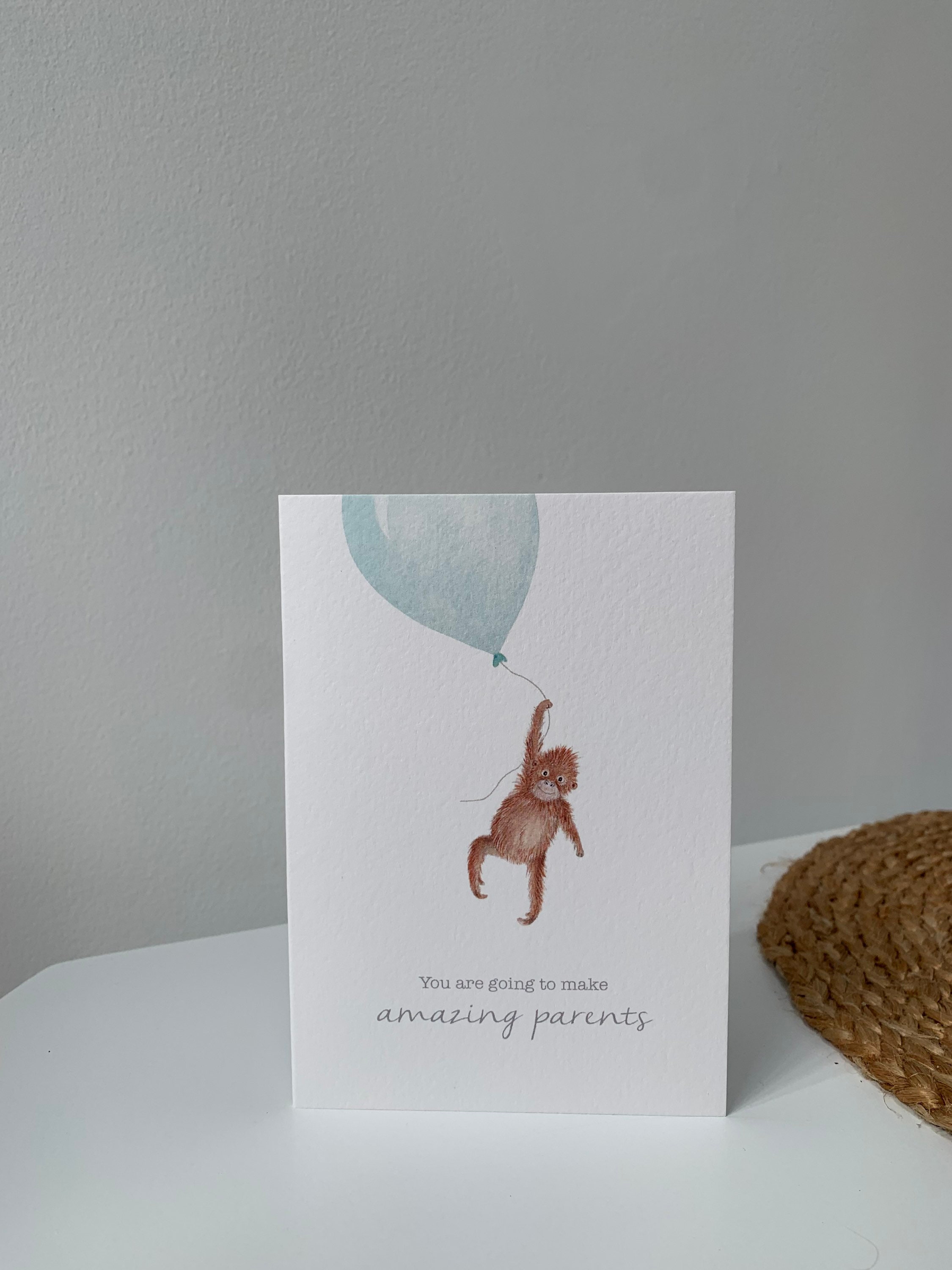 New Parents Card, You're Going to Make Amazing Parents, Monkey Card ...