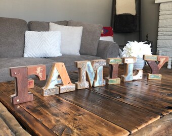 Reclaimed Wood Letters - Etsy