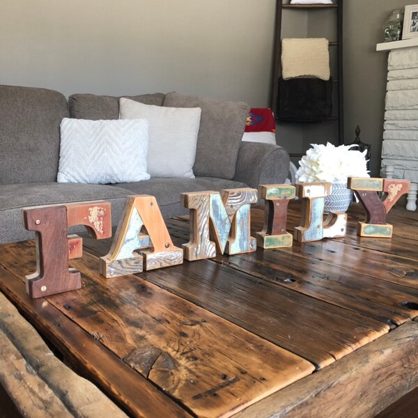 Reclaimed Wood Letters - Etsy