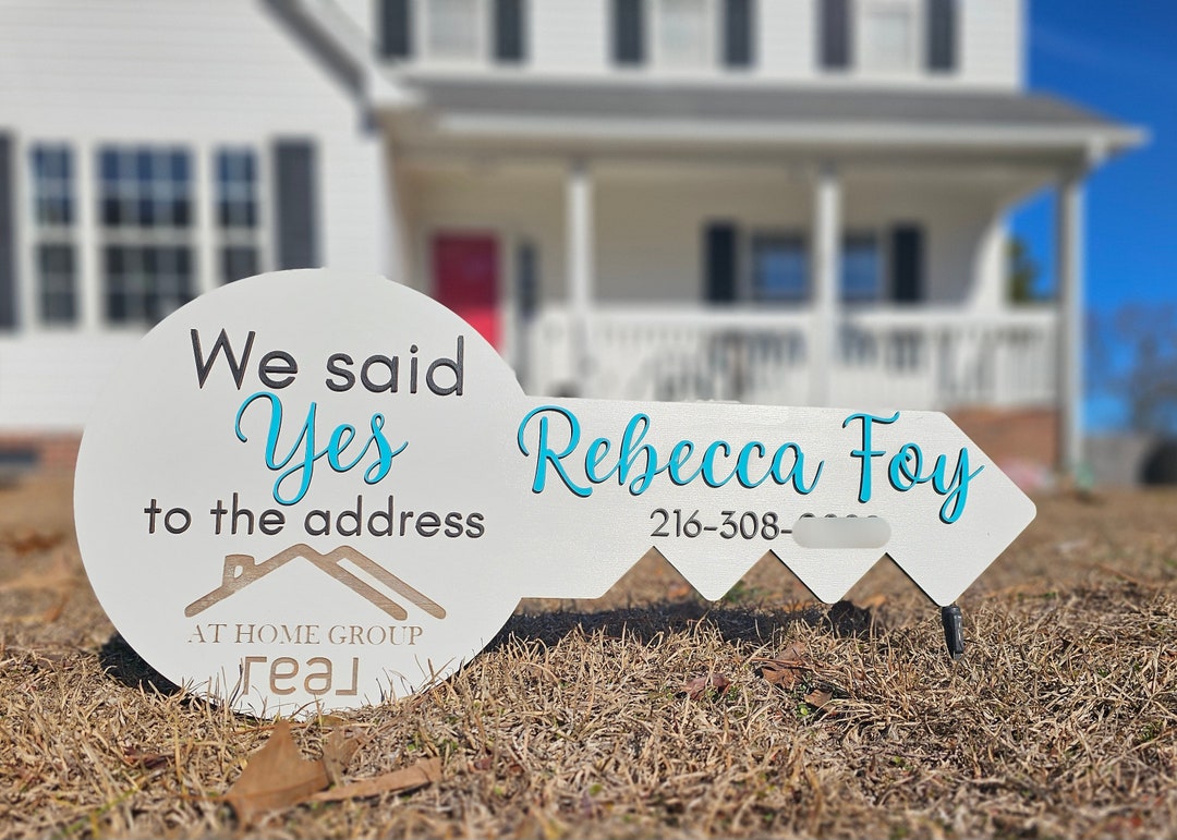 Personalized Laser Cut Realtor Sign Sold Sign, New Home, Say Yes to the ...