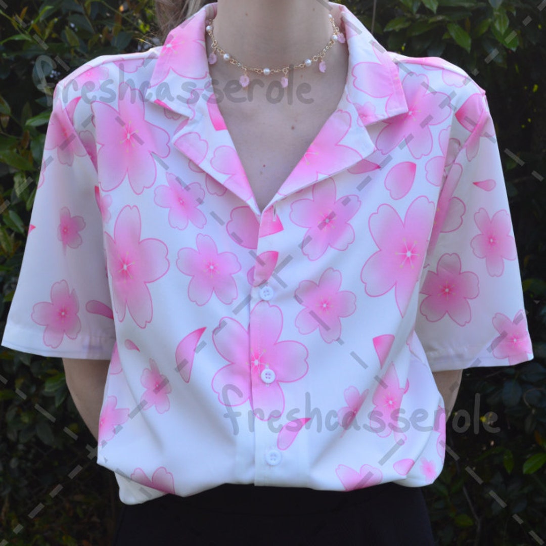 Sakura Button up Shirt - Etsy