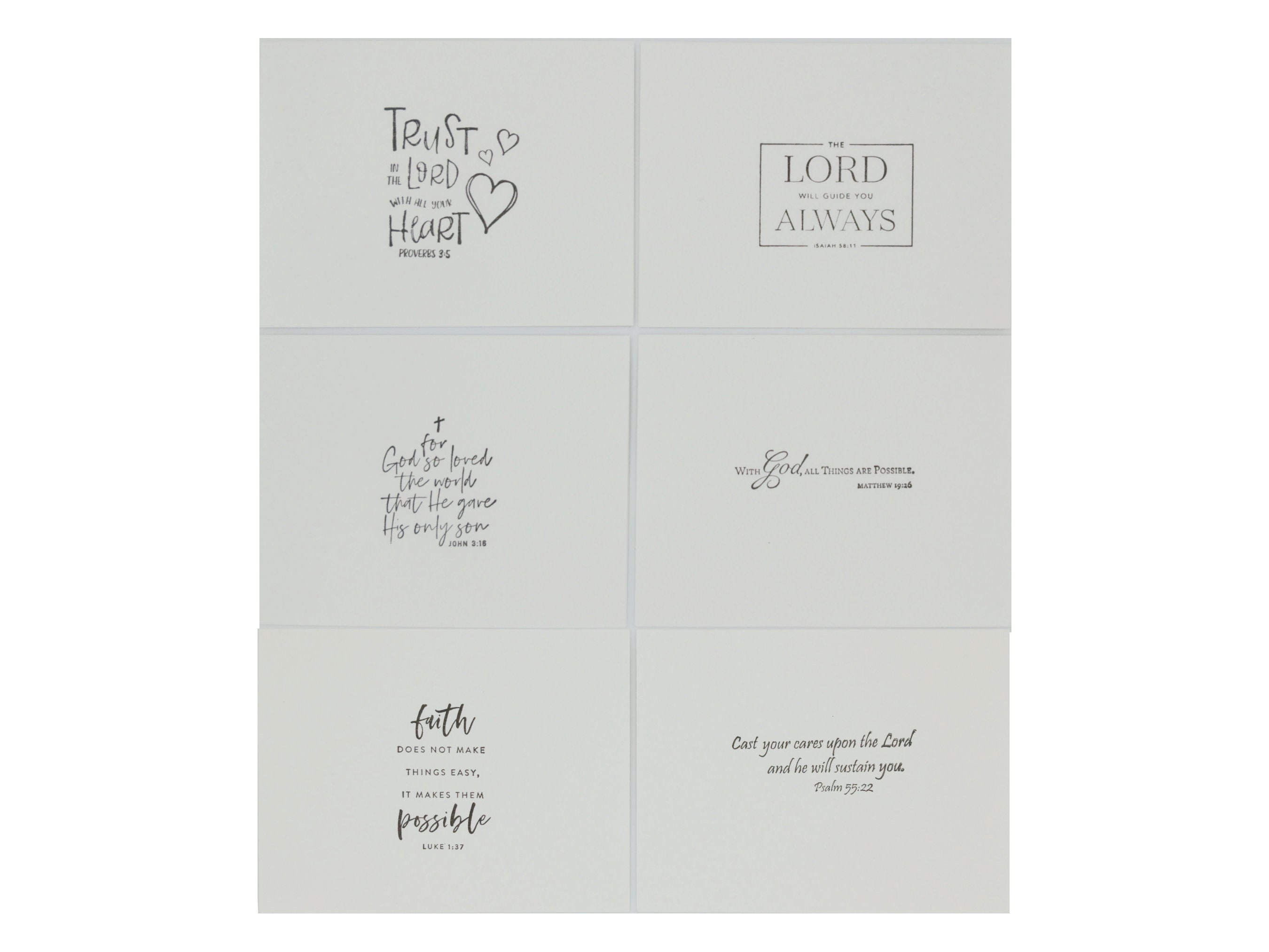12 Scripture Blank Note Cards With White Envelopes Christian - Etsy
