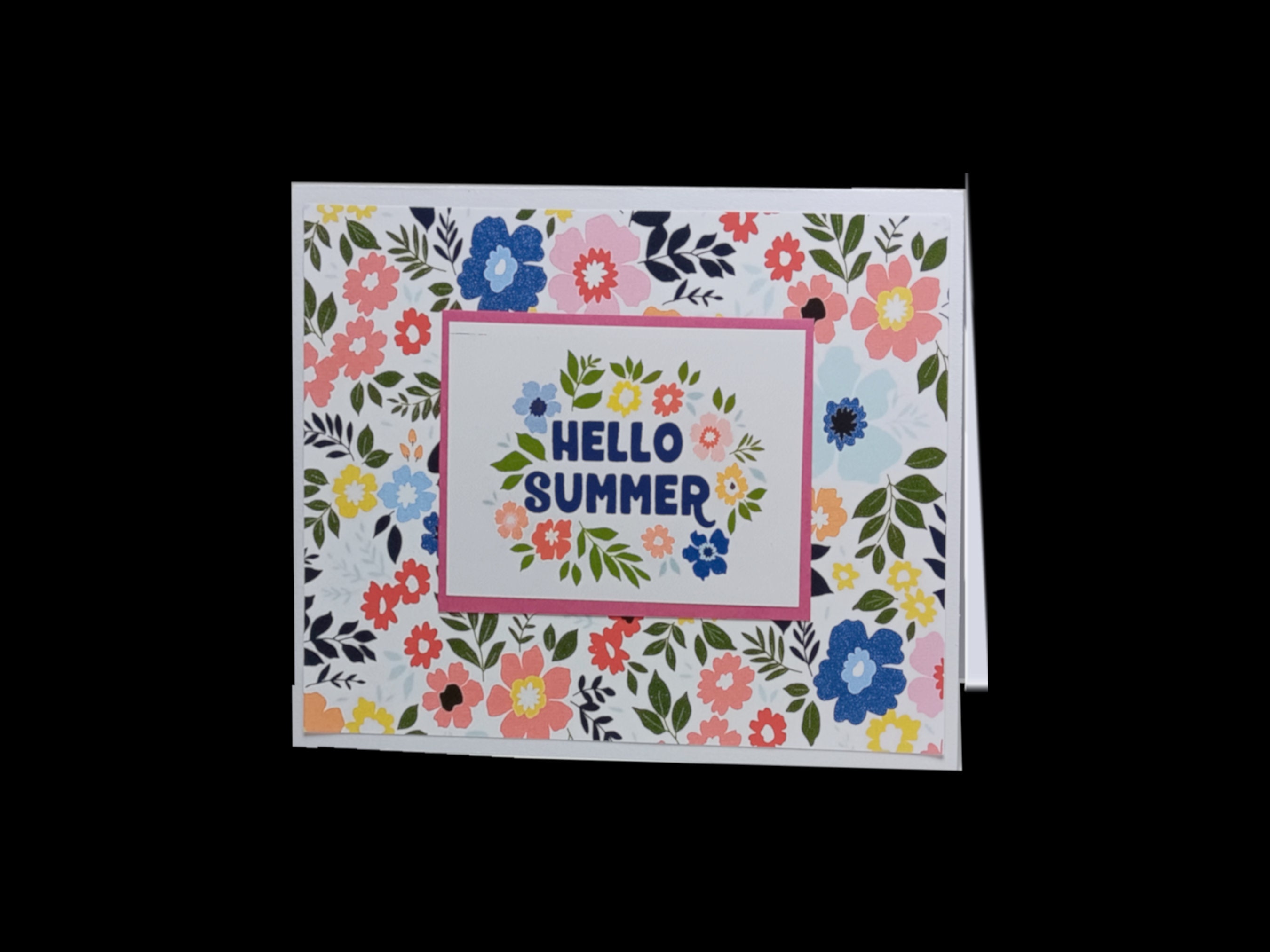 Summer Fun Note Cards, Set of 6, Blank Inside, Floral, Sunglasses and ...