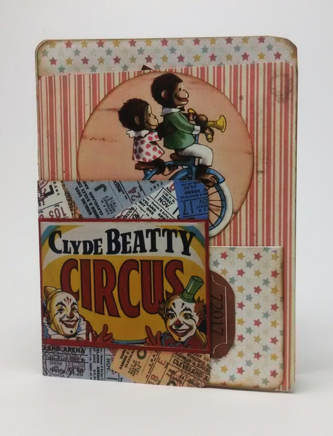 Circus Card, Tri Fold Card, Any Occasion Card, Gift Card Holder ...
