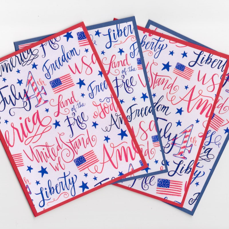 4th of July Cards - Etsy