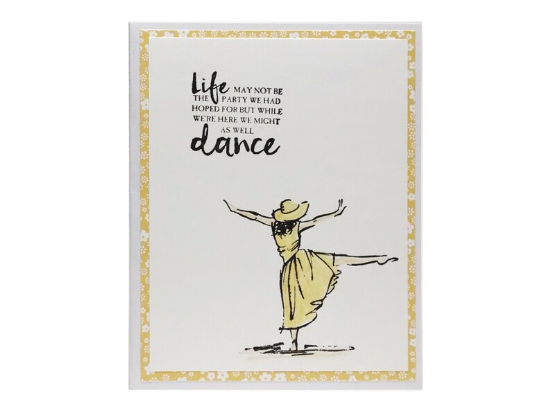 Blank Note Card Dancing Girl Card Stampin up Card - Etsy