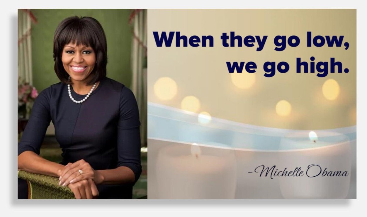 Michelle Obama Quote Magnet: When They Go Low, We Go High - Etsy
