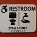 Gender Neutral Bathroom STALLS ONLY Restroom Sign - Etsy
