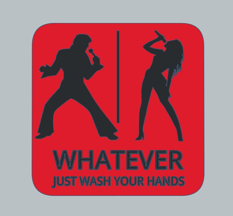 Elvis Beyonce Singer Music Bathroom Restroom Sign Whatever | Etsy