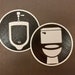 Small Round Urinal or Toilet Sign for Labeling Bathrooms and Restrooms ...