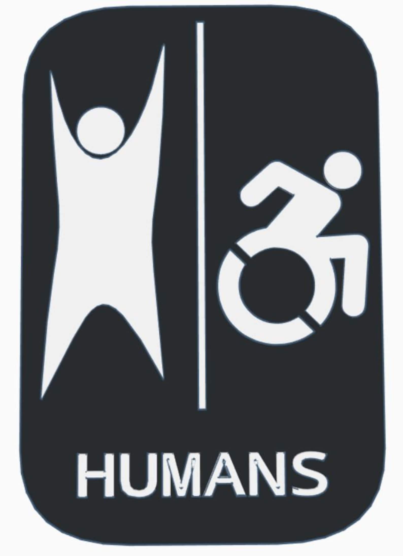 HUMANS Bathroom Sign 3D Printed Gender Neutral Restroom - Etsy