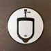 Small Round Urinal or Toilet Sign for Labeling Bathrooms and Restrooms ...