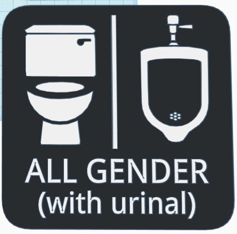 All Gender / Gender Neutral Bathroom (with Urinal) 3D Printed Restroom ...