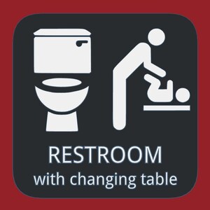 ALL GENDER Bathroom Restroom Sign Gender Neutral With Changing Table ...