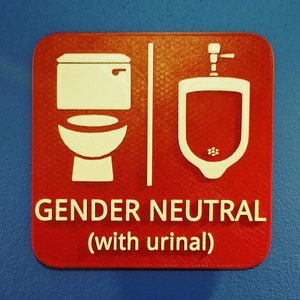 All Gender / Gender Neutral Bathroom (with Urinal) 3D Printed Restroom ...