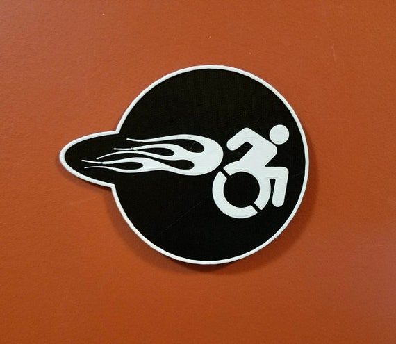 Handicapped Accessible Sign With Wheelchair Shooting Flames | Etsy