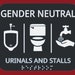 Gender Neutral Bathroom URINALS AND STALLS Restroom Sign - Etsy