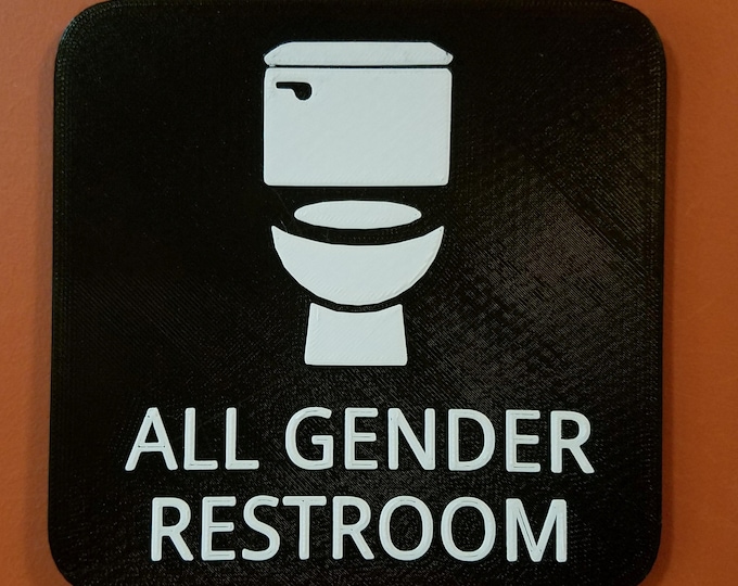 All Inclusive Restroom Sign. All Gender Neutral Bathroom Wall Decor ...
