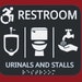 Gender Neutral Bathroom URINALS AND STALLS Restroom Sign - Etsy