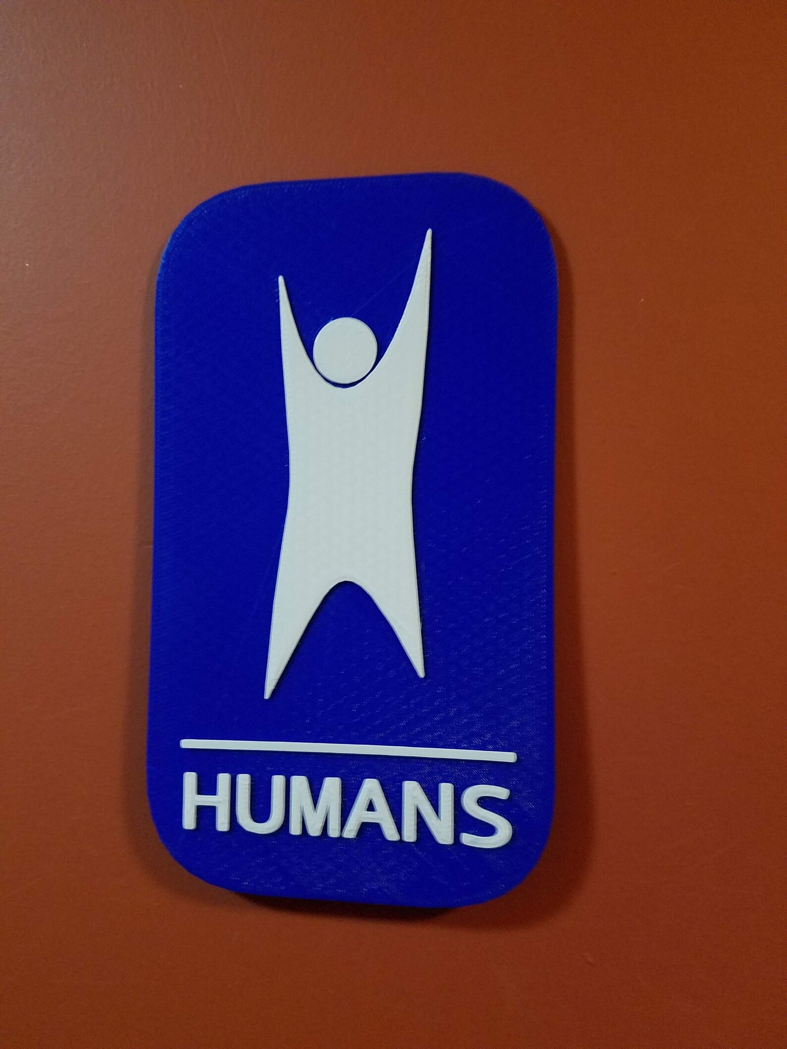 HUMANS Bathroom Sign 3D Printed Gender Neutral Restroom - Etsy
