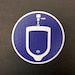 Small Round Urinal or Toilet Sign for Labeling Bathrooms and Restrooms ...
