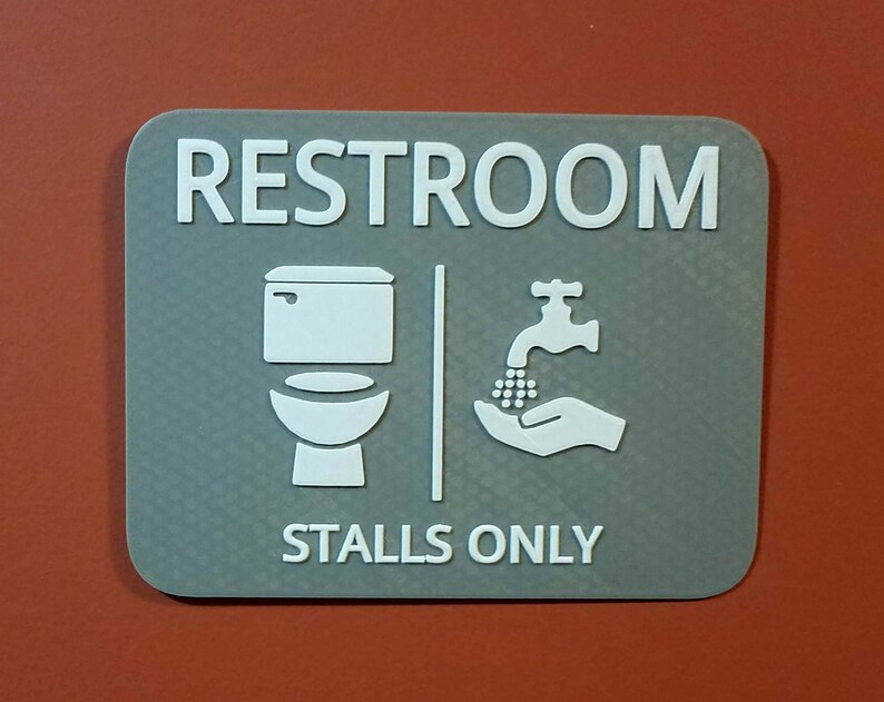 Gender Neutral Bathroom STALLS ONLY Restroom Sign - Etsy