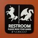 Unicorn Dragon Restroom Gender Neutral Bathroom Sign Braille - Etsy