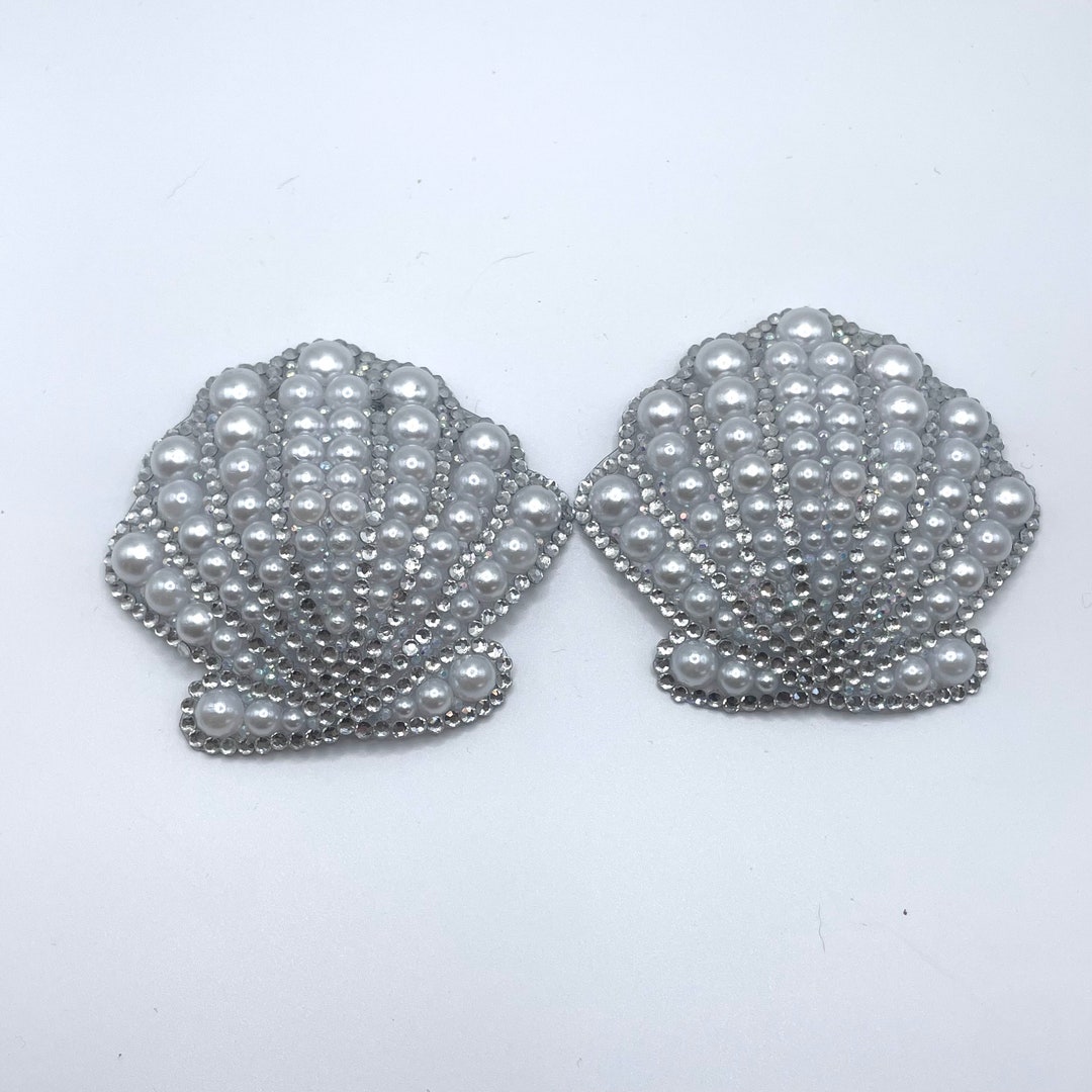 Pure White Pearl Seashell Pasties - Etsy