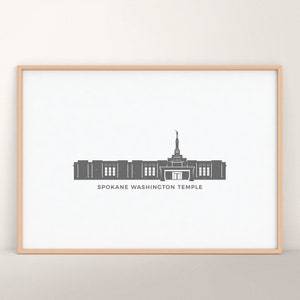 Spokane Washington Temple (LDS) Printable Icon - Etsy
