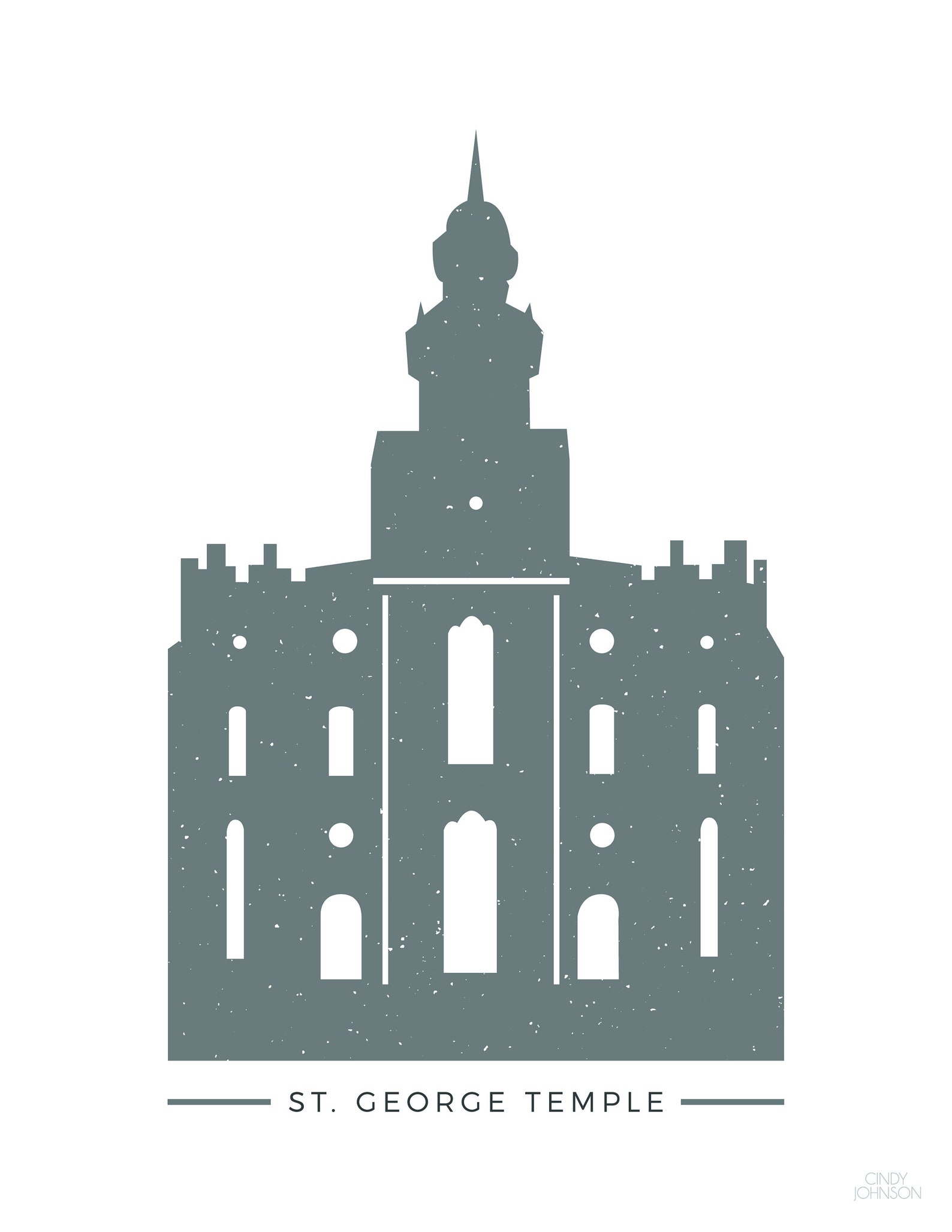 St George Utah Temple LDS Printable Icon | Etsy