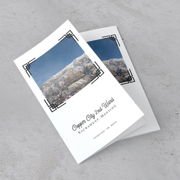 Lds Sacrament Meeting Program Template - Etsy