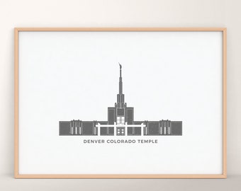 Denver Colorado LDS Temple Watercolor Digital Download - Etsy