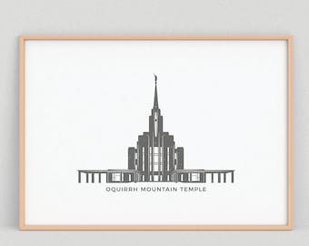 Oquirrh Mountain Utah LDS Temple Print Download and SVG - Etsy