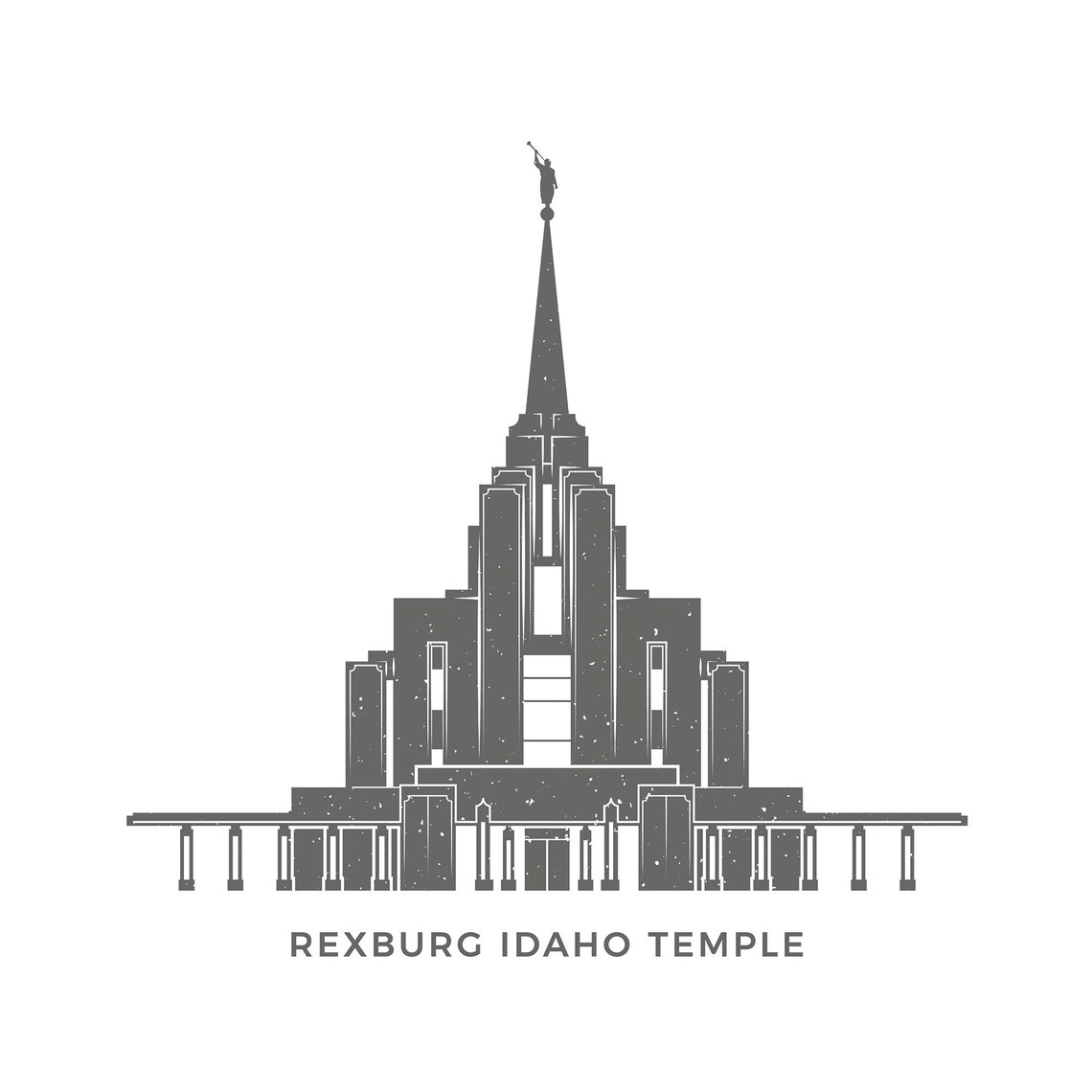 Rexburg Idaho Temple (LDS) Printable Icon - Etsy