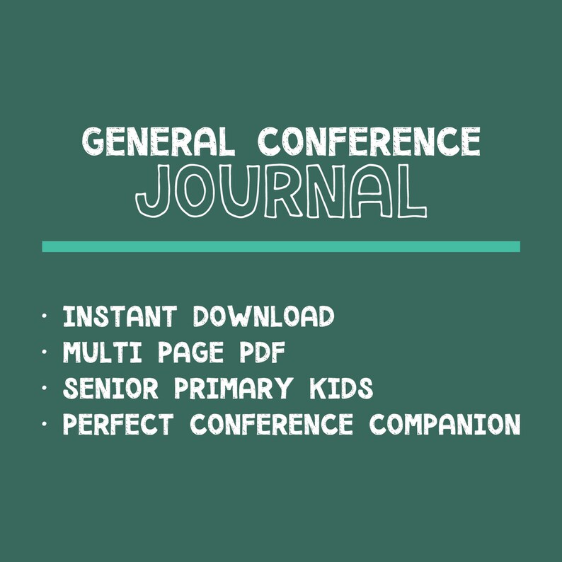 Sr. Primary General Conference Packet - Etsy