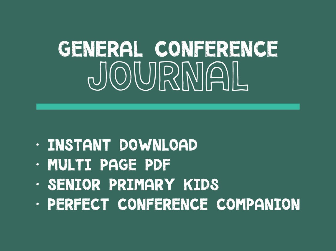 Sr. Primary General Conference Packet | Etsy