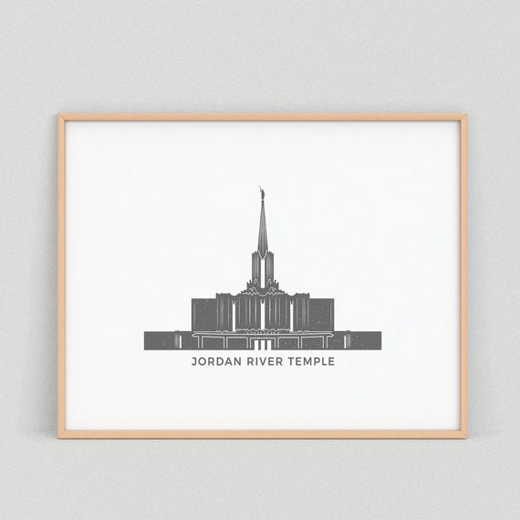 Jordan River Utah Temple LDS Printable Icon - Etsy