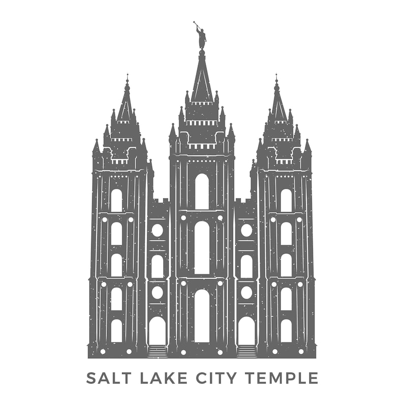 Salt Lake City Utah Temple (LDS) Printable Icon - Etsy